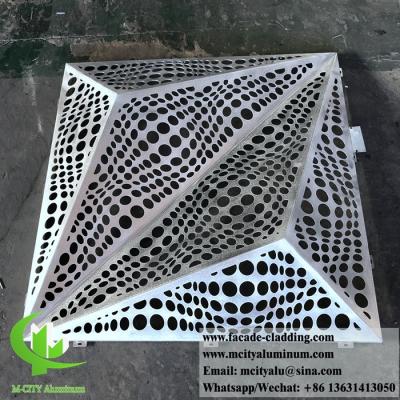 China Customized Size 3D Perforated Aluminum Panel with Powder Coated RAL Color Options for Facade Cladding for sale