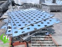 China CNC Laser Cut Powder Coated Perforated Aluminum Panel for Customizable RAL Colors Facade Cladding for sale