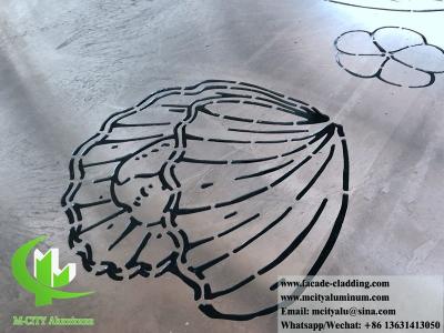 China CNC Carved Aluminum Decorative Panel with Powder Coated Finish in 1200x2400mm for Architectural Facade for sale