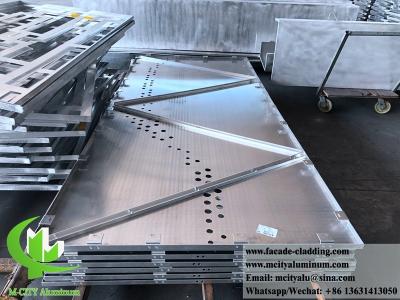 China Powder Coated Perforated Aluminum Facade Panel with Customizable RAL Colors for Building Decoration for sale
