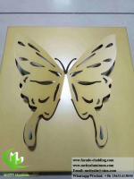 China Butterfly Design Powder Coated Perforated Aluminum Panel with Custom RAL Colors for Facade Cladding for sale