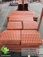 China Powder Coated Perforated Aluminum Facade Panel with Custom RAL Colors and 1000x2000mm Standard Size for sale