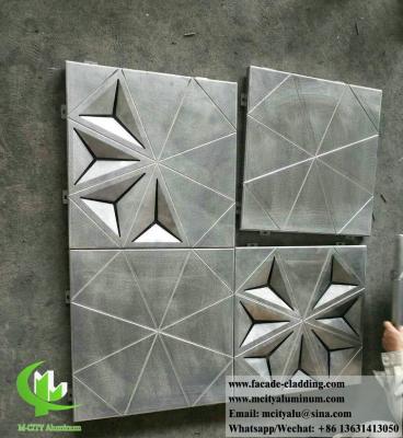 China Customized 3D Design Perforated Aluminum Panel with Powder Coated Surface for Building Facade in 1000x2000mm Standard Size for sale