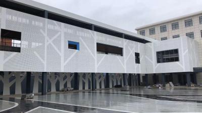 China Powder Coated 3mm Perforated Aluminum Facade Panel with Custom RAL Colors for Building Cladding for sale