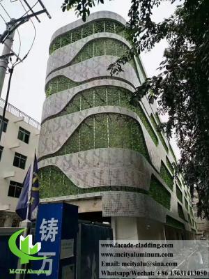 China Powder Coated Perforated Aluminum Facade Panel with Custom RAL Colors and Laser Cutting Technology for sale
