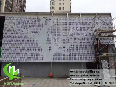 China Powder Coated Perforated Aluminum Facade with Customizable RAL Colors and Laser Cutting Technology for sale