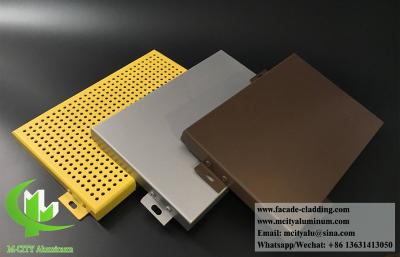 China Powder Coated Perforated Aluminum Facade Panel with Custom RAL Colors and Laser Cut Design for sale