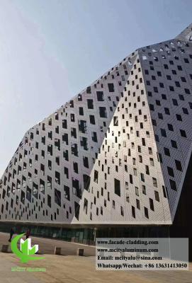 China Anti Rust Powder Coated Perforated Aluminum Facade Panel with Customizable Patterns for Building Cladding for sale