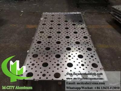 China Anti-rust Perforated Powder Coated Solid Aluminum Facade Panel for Building Cladding for sale