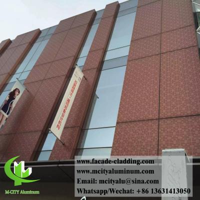 China Powder Coated Perforated Aluminum Facade Panel with Custom RAL Colors and CNC Laser Cutting for sale