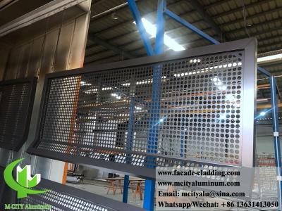 China Durable Powder Coated Perforated Aluminum Facade with Customizable RAL Colors and Laser Cutting Technology for sale