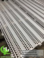 China Anti-rust Powder Coated Perforated Aluminum Facade Panel with Customizable RAL Colors for sale