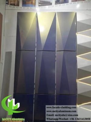 China 3D Aluminum Cladding Powder Coated Facade Panel with Customizable RAL Colors and Perforated Design for sale