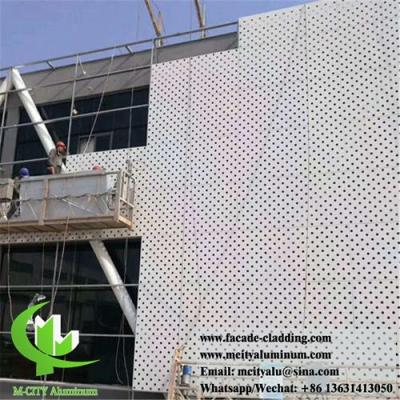 China Powder Coated Perforated Aluminum Facade with Customizable Patterns in 1000x2000mm Size for sale