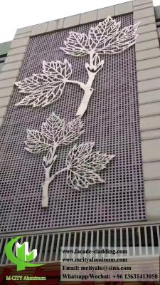 China Powder Coated Perforated Aluminum Facade with Custom RAL Colors and 1000x2000mm Size for Wall Cladding for sale