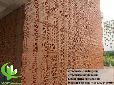 China Powder Coated Perforated Metal Cladding with Customizable Patterns and 2mm Thickness for Building Facades for sale