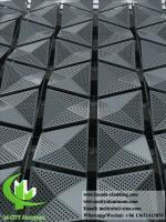 China 3D Perforated Metal Cladding Aluminum Facade Panels with Round Holes and Powder Coated Finish in 1000x2000mm Size for sale