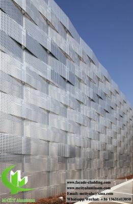 China Powder Coated Perforated Aluminum Facade with Customizable Patterns and 2mm Thickness for Building Decoration for sale