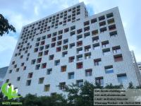 China PVDF Coated Anti-Rust Perforated Metal Facade Aluminum Wall Cladding with Customizable Designs for sale
