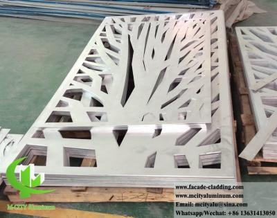 China Powder Coated Laser Cut Aluminum Panel with Custom RAL Colors for Facade Cladding in 1000x2000mm Standard Size for sale