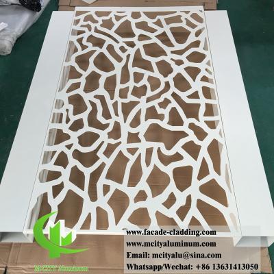 China Decorative Metal Screen Aluminum Screen with Laser Cut Design Powder Coated and Customizable Patterns for sale