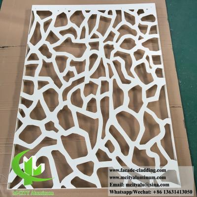 China Powder Coated Decorative Aluminum Screen Panel with Custom RAL Colors in 1000x2000mm Size for Facade Cladding for sale