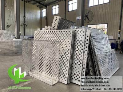 China 3mm Thick Powder Coated Perforated Aluminum Facade Panel with Customizable Size for Building Cladding for sale