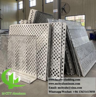 China 3mm Thick Powder Coated Perforated Aluminum Sheet with Custom CNC Cutting for Facade Cladding for sale