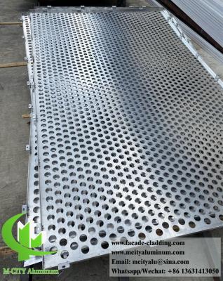 China PVDF Painted Perforated Aluminum Facade with 2mm Thickness in Champagne Color for Building Cladding for sale