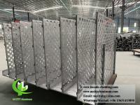China Customized Round Holes Pattern Perforated Aluminum Facade with Powder Coated Surface in 1200x2000mm Size for sale