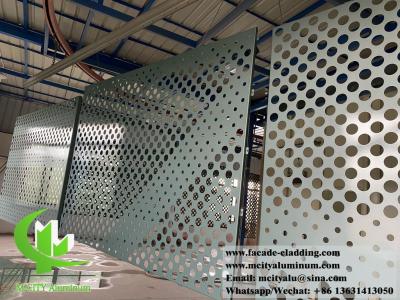 China PVDF Durable Coated Perforated Aluminum Facade with Custom CNC Cutting in 1200x2000mm Size for sale