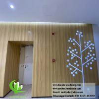 China Wood Grain Color 3mm Thickness Powder Coated Solid Aluminum Wall Cladding for Interior Decoration for sale