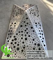 China 3D Aluminum Cladding Panel with Powder Coated Finish and Customizable RAL Colors for Perforated Metal Facade System for sale