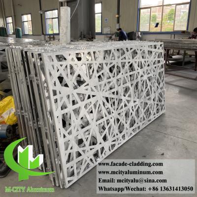 China Laser Cut Aluminum Panel 2mm Thickness Powder Coated with Custom RAL Colors for Decorative Metal Screen and Facade Cladding for sale