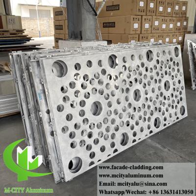 China Powder Coated Perforated Aluminum Sheet with Custom RAL Colors in 1000x2000mm Size for Decorative Facade for sale