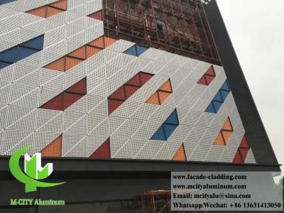 China Powder Coated Perforated Aluminum Facade Panel with Customizable Designs and Anti-Rust Protection for sale