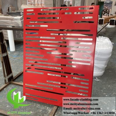 China CNC Engraved Powder Coated Perforated Aluminum Facade Panel with Customizable RAL Colors for Building Wall Decoration for sale