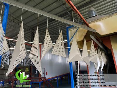 China Customized 3D Aluminum Cladding Panel with Perforation Patterns and PVDF Paint Coating in 1000x1000mm Standard Size for sale