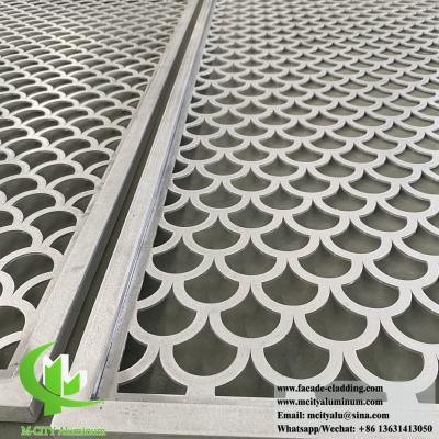 China Laser Cut Perforated Aluminum Facade with 15 Years Color Warranty and Custom RAL Colors for sale