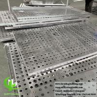 China Powder Coated PVDF Paint Perforated Aluminum Facade Panel with Round Holes for Exterior Cladding for sale
