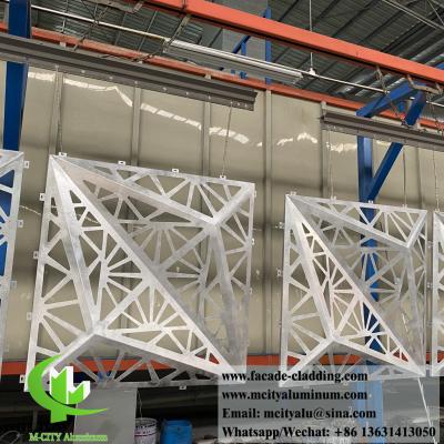 China 3D Aluminum Cladding Panel with PVDF Painting 1220x1220mm Size and Customized Design for Facade Decoration for sale