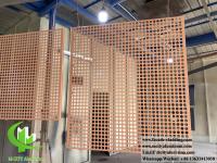 China Golden Color 3mm Thickness PVDF Paint Perforated Aluminum Facade Cladding Panel for sale