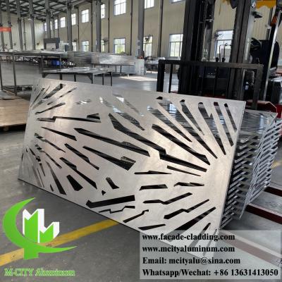 China 2mm Powder Coated Perforated Aluminum Facade Panel with Custom Design Laser Cut Metal Screen for Building Exterior for sale
