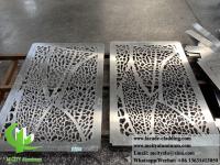 China 3mm Laser Cut Metal Panel with Leaf Patterns for Interior Wall Cladding Decoration for sale