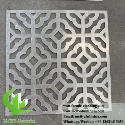 China 3mm Thickness Powder Coated Aluminum Decorative Panel with Customizable Laser Cut Metal Screen Design for sale