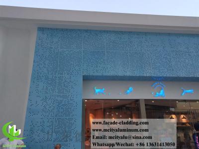 China Perforated Aluminum Facade Panel with PVDF Paint and LED Light Integration for Customizable Patterns for sale