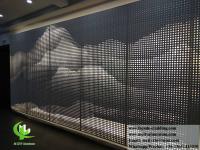 China 3mm Thickness Powder Coated Perforated Aluminum Panel with Integrated LED Light for Facade Cladding for sale