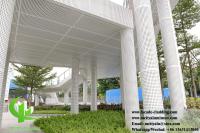 China Perforated Aluminum Column Cladding with LED Light Integration and Custom RAL Colors for Facade Decoration for sale
