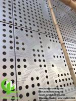 China 3mm PVDF Powder Coated Perforated Aluminum Facade Panel with Round Holes Design for Building Cladding for sale