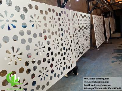 China Custom CNC Laser Cutting Perforated Aluminum Facade with Powder Coated Surface and 1600x4000mm Max Size for sale